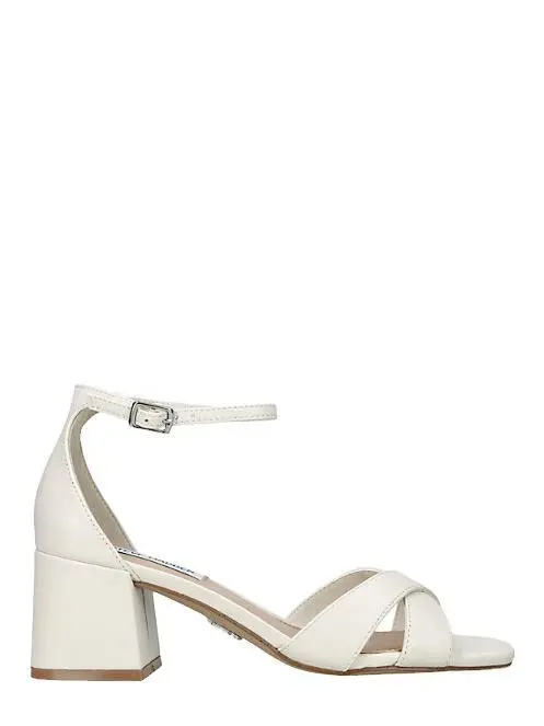 Steve Madden Heeled Faux-leather Sandals - White