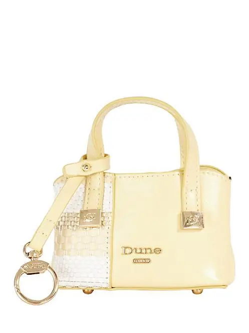 DUNE Extra-small Faux-leather Tote - Yellow Synthetic