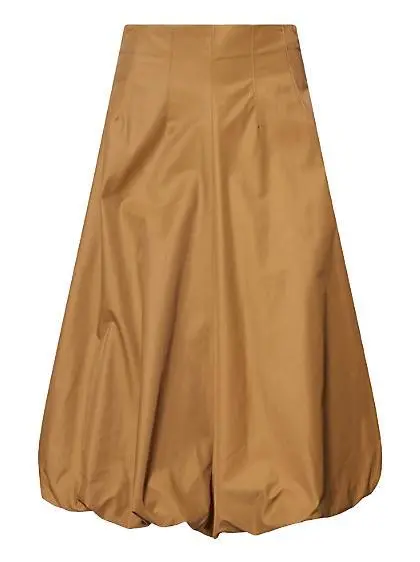 TWP Cotton-blend Midi Skirt - British Khaki
