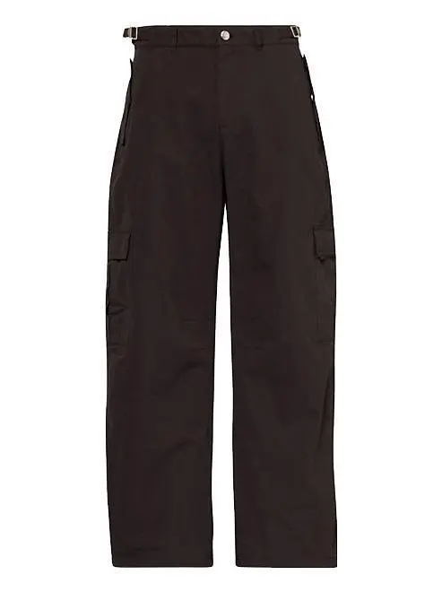 THE COUTURE CLUB Cotton-blend Cargo Trousers - Black