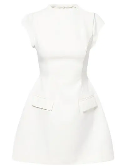 Oddmuse High-neck Mini Dress - White