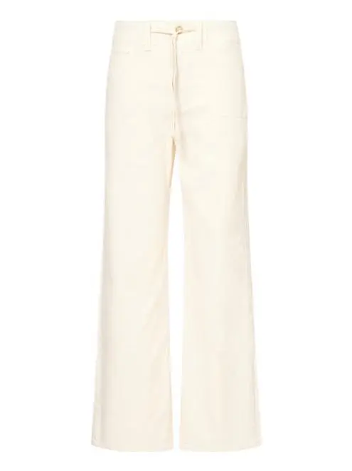 Paige Ari Waistband-tie Stretch-denim Jeans - Quartz Sand