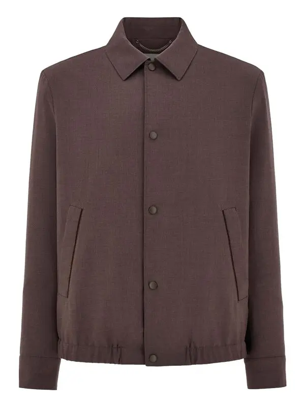 Canali Impeccabile Wool Blouson Jacket - Brown