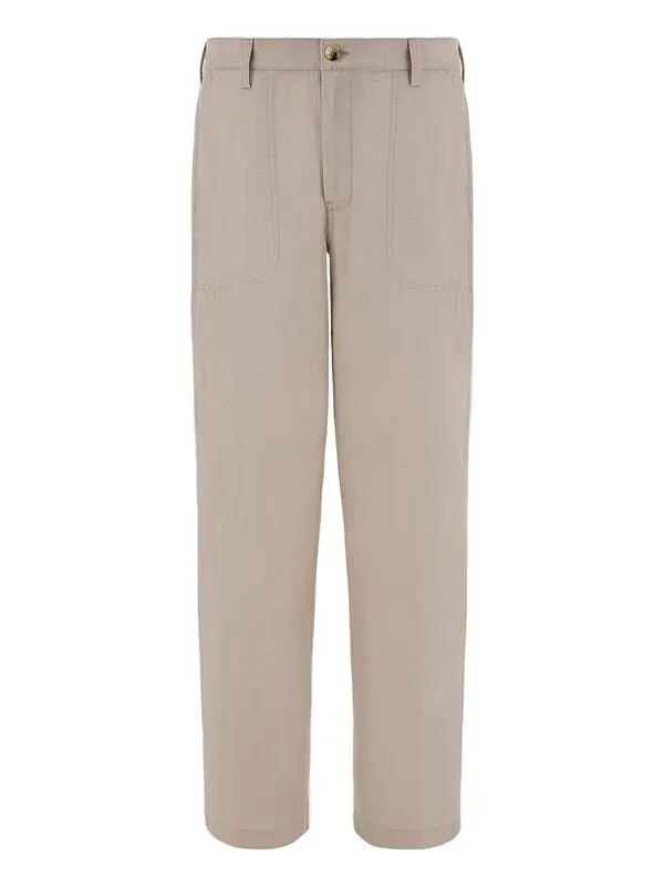 Canali Nuvola Cotton Regular Fit Fatigue Pants - Beige