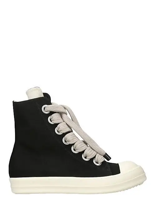 Rick Owens Jumbo Lace High-top Canvas Trainers - Black