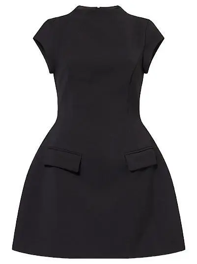 Oddmuse Crepe Mini Dress - Black