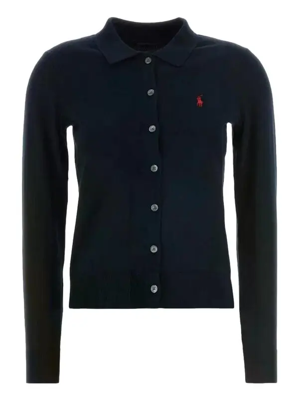 Polo Ralph Lauren Polo-collar Buttoned Cotton Cardigan - Blue