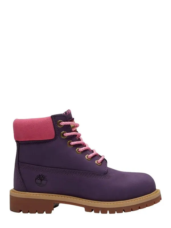 Timberland 6" Premium Waterproof Boot - Dark Purple Nubuck/pink