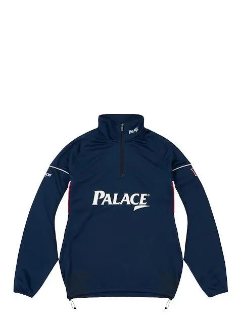 PALACE Hole In 1/4 Zip - Navy Blue