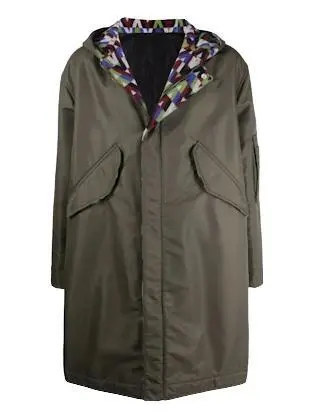 Valentino Garavani Optical Print Parka - Green