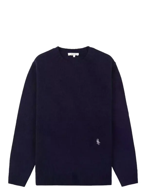 SPORTY & RICH Logo Knitwear - Blue