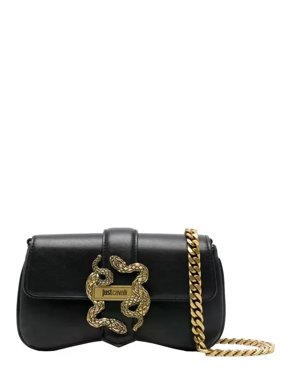 Just Cavalli Snake-detail Chain-strap Crossbody Bag - Black