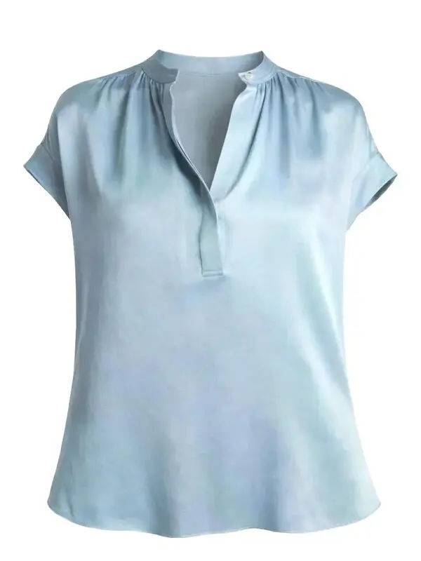 Vince Button Blouse - Blue