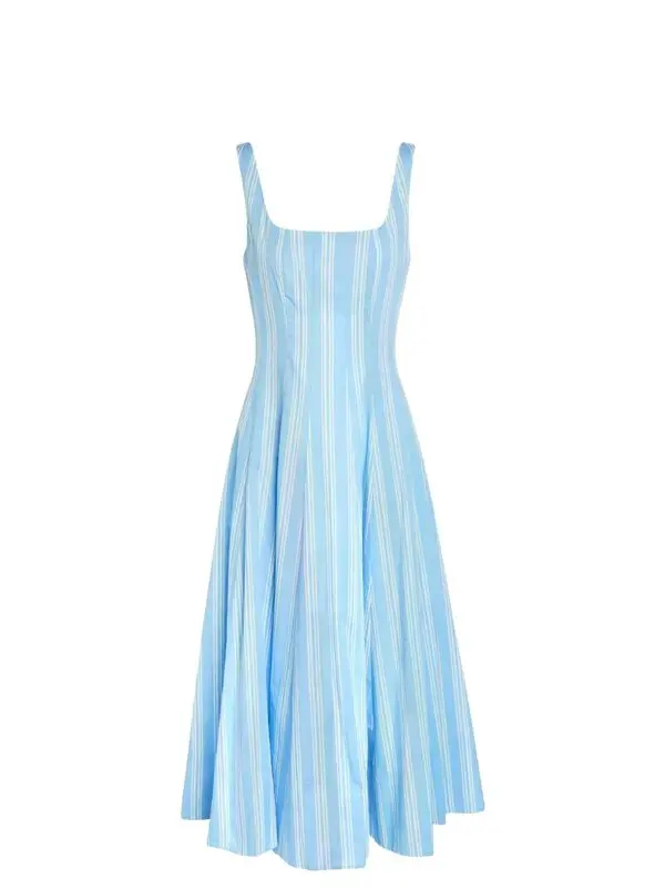 Staud Wells Striped Mini Dress - Blue
