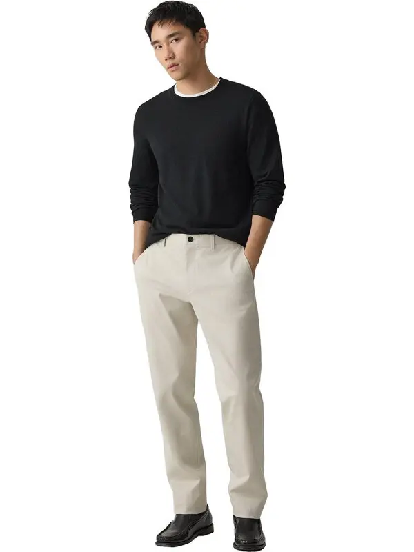 Theory Zaine Pant In Moonsoft Cotton - Silver Cloud