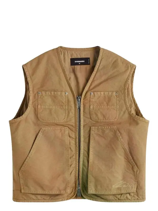 Dsquared2 Zip-up Gilet - Neutrals