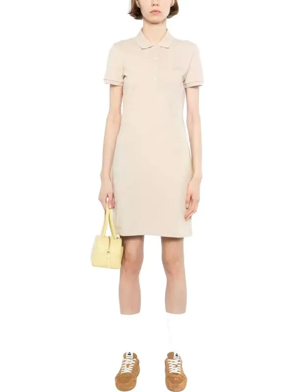 Lacoste Polo Shirt Dress - Neutrals