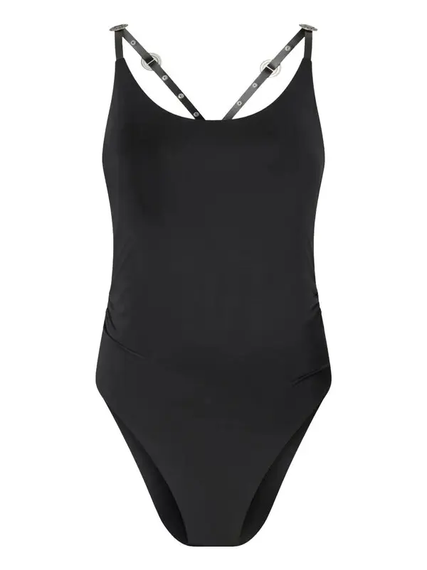 Pinko Ring-detail Strappy Bodysuit - Black