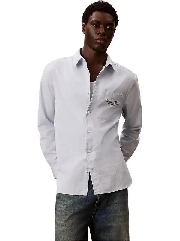 Calvin Klein Graphic Washed Oxford Button-down Shirt - Plein Air