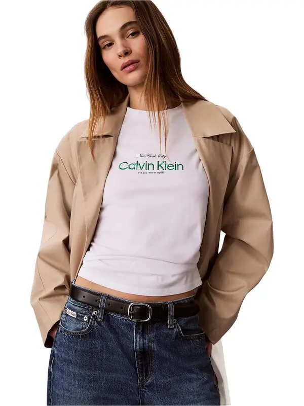 Calvin Klein Classic Nyc Logo Tee - Bright White