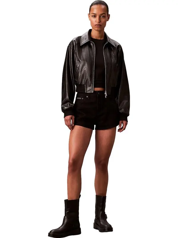 Calvin Klein Denim Mini Shorts - Classic Black