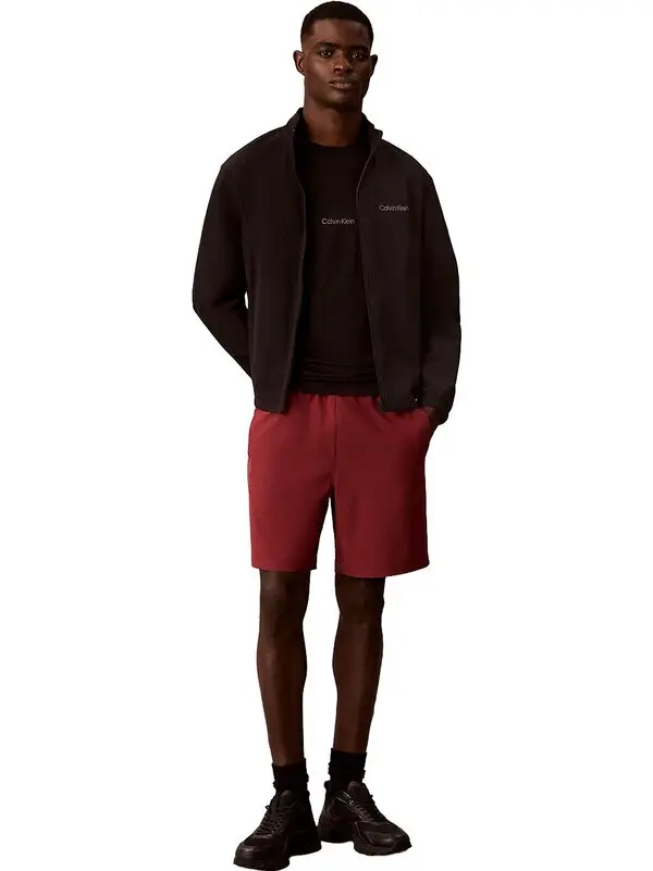 Calvin Klein Graphic Monogram Woven Shorts - Established Red