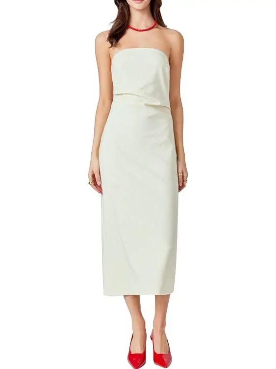 Endless Rose Strapless Midi Dress - Cream
