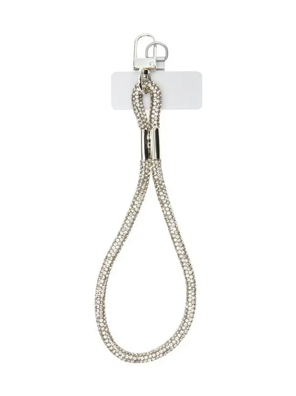 Chelsea28 Crystal Cord Phone Wrist Strap - Silver