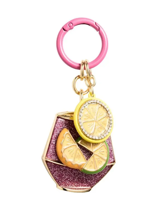 Chelsea28 Bag Charm - Red Multi- Gold