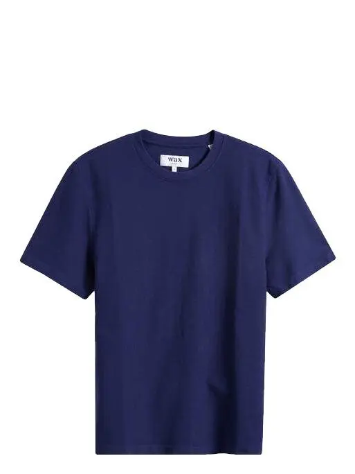 WAX LONDON Dean Organic Cotton T-shirt - Cobalt Blue