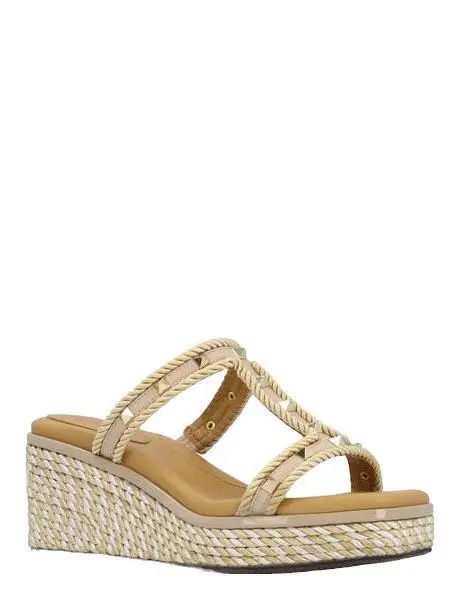 J. Reneé Tavelle Platform Wedge Sandal - Beige/white