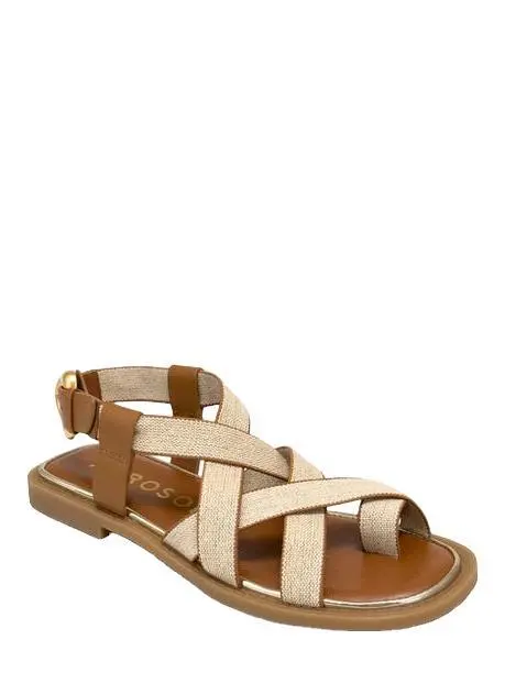 Aerosoles Toe-loop Sandal - Linen/tan Elastic Linen