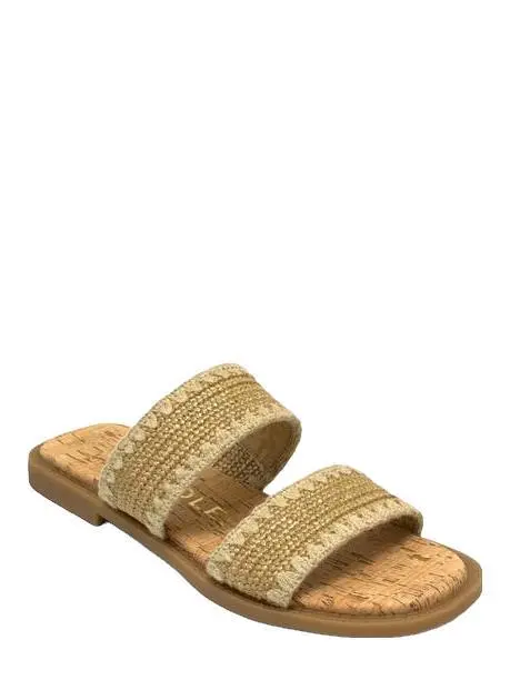 Aerosoles Centro Two-strap Raffia Sandals - Natural Raffia Elastic