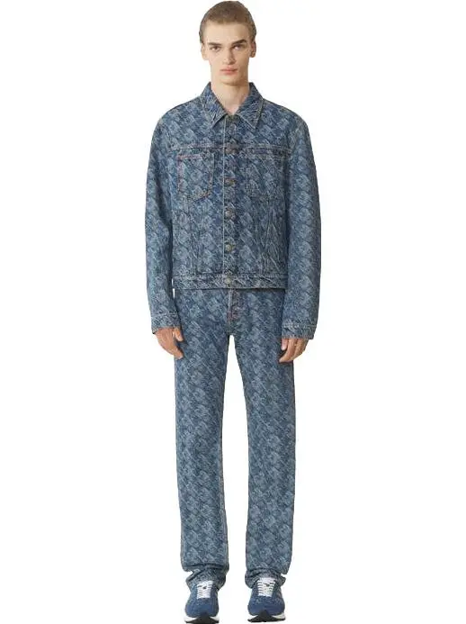 LANVIN Lunar Year Jacquard Denim Pants - Blue