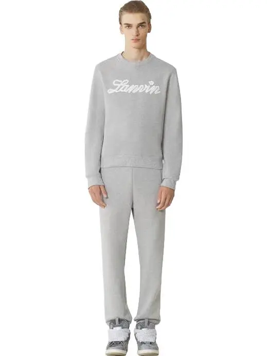 LANVIN Logo Ribbon Sweatshirt - Heather Grey