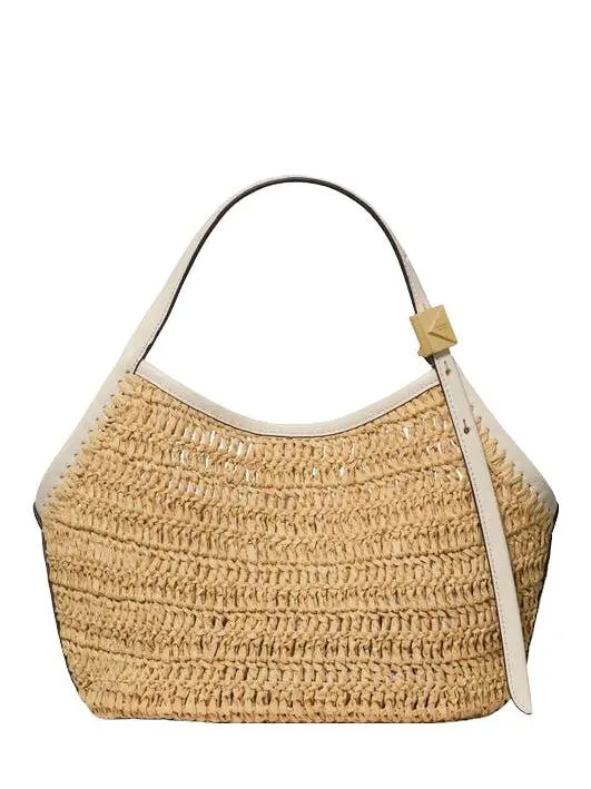 Kate Spade New York Deco Straw Small Tulip Tote - Natural