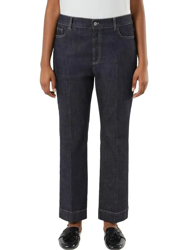 Marina Rinaldi Flared Cropped Jeans - Midnight Blue
