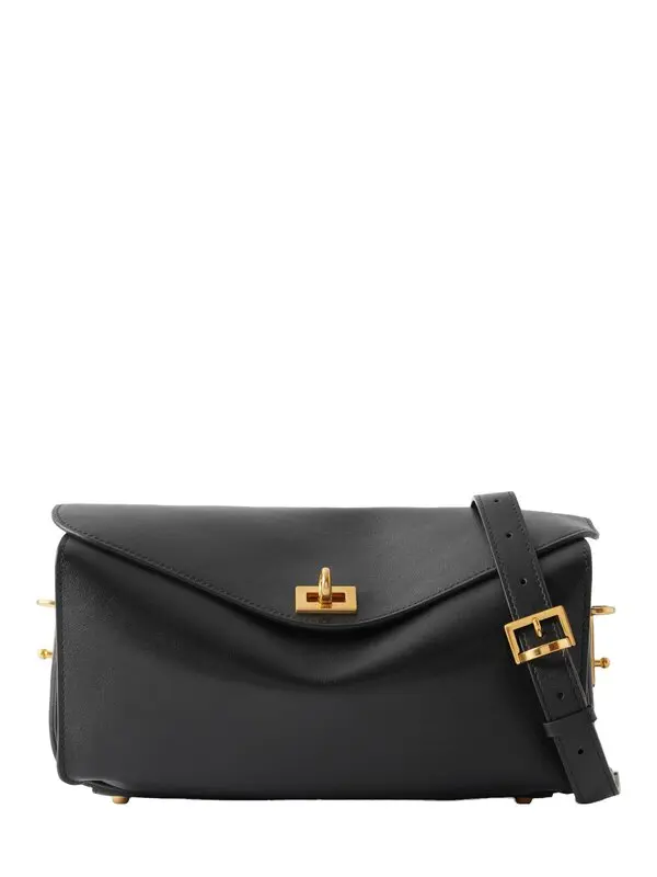 Balenciaga Paris Vii Leather Shoulder Bag - Black