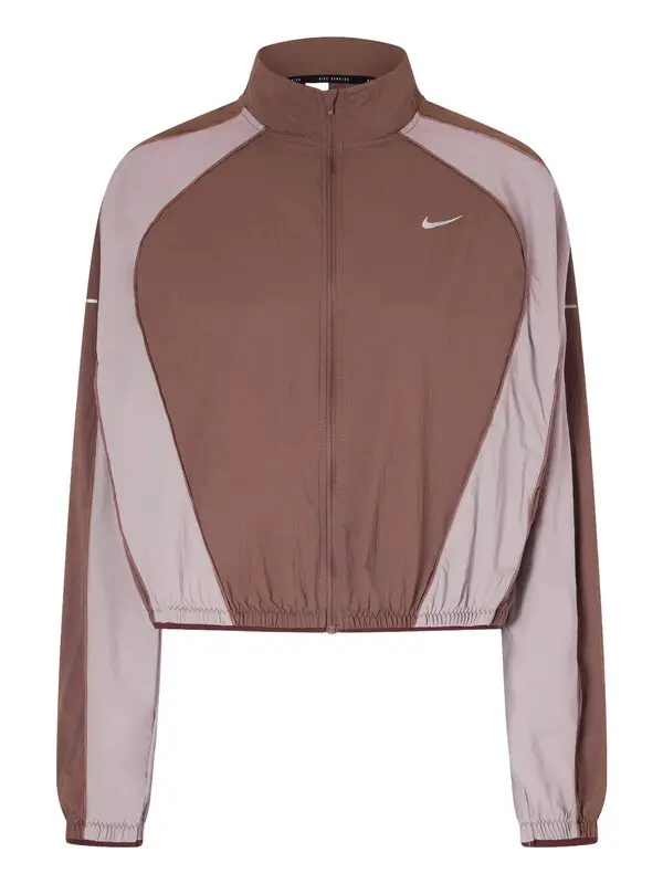 Nike Swift Cropped Two-tone Shell Jacket - Purple