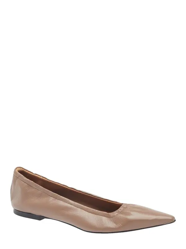 ATP ATELIER Aprica Pointed Toe Flat - Tahini