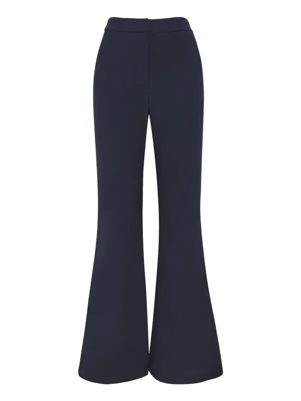 Veronica Beard Arden Flared Trousers - Navy