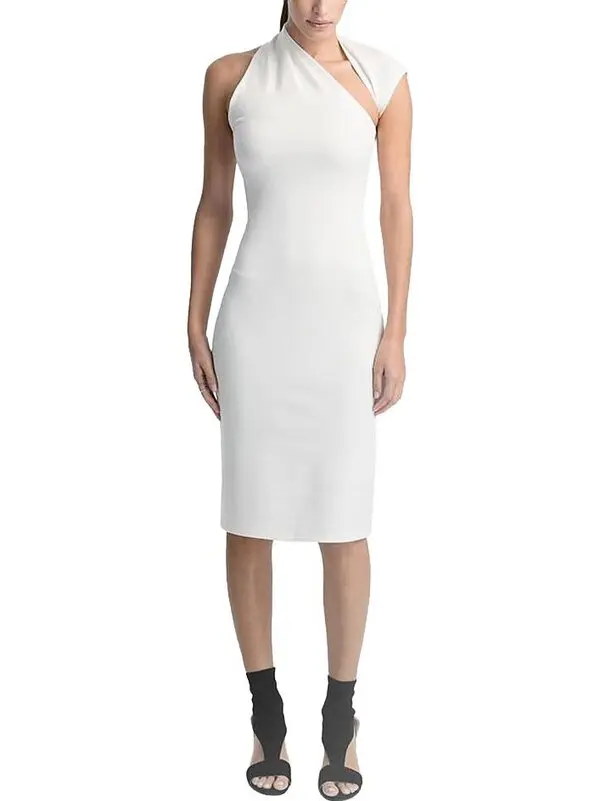 MARCELLA Manhattan Sleeveless Midi Dress - Off White