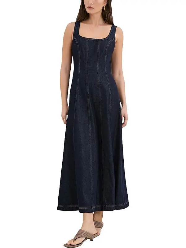 MARCELLA Melrose Denim Dress - Dark Blue