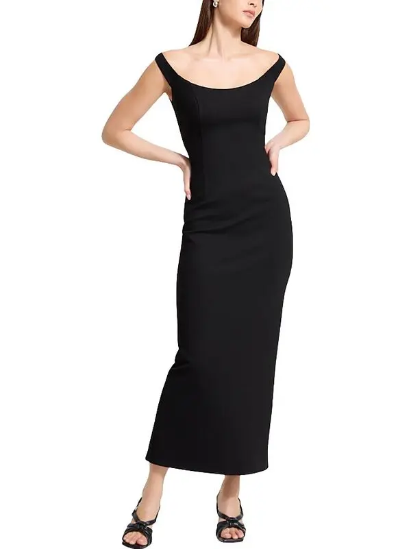 MARCELLA Eliana Slit Dress - Black