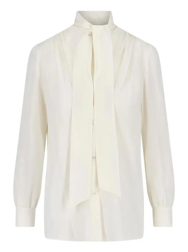 NILI LOTAN Colt Silk Shirt - White