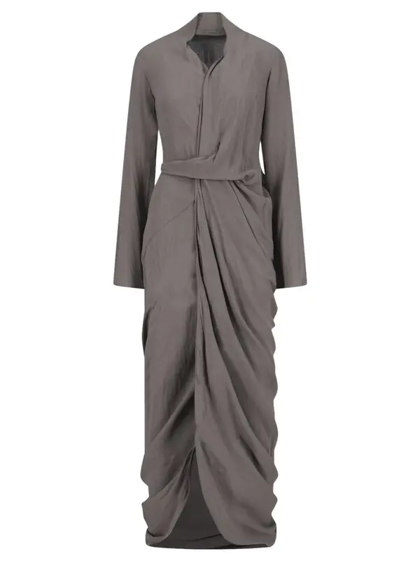 Rick Owens Wrapped Maxi Dress - Brown