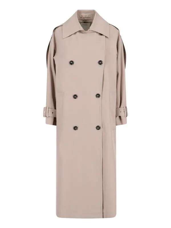 Sportmax Maxi Waterproof Trench Coat - Beige