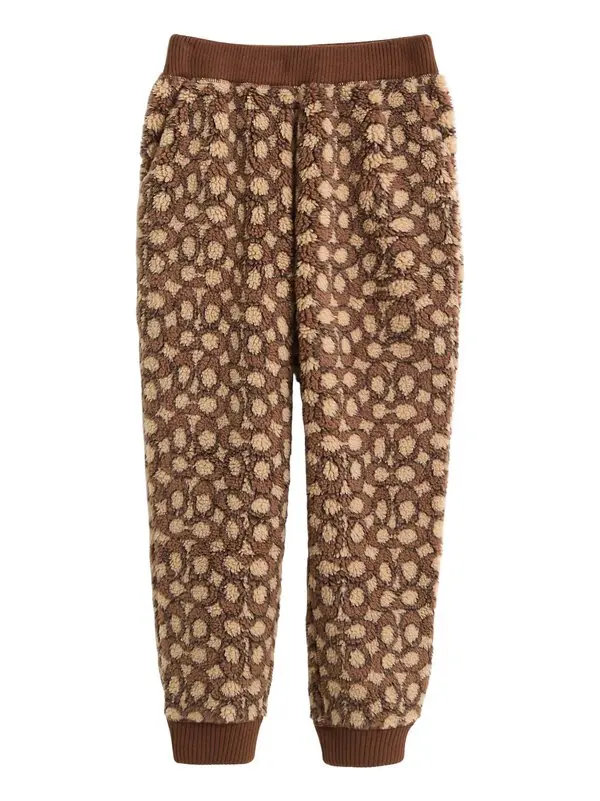 COACH Signature Sherpa Joggers - Dark Brown Peanut