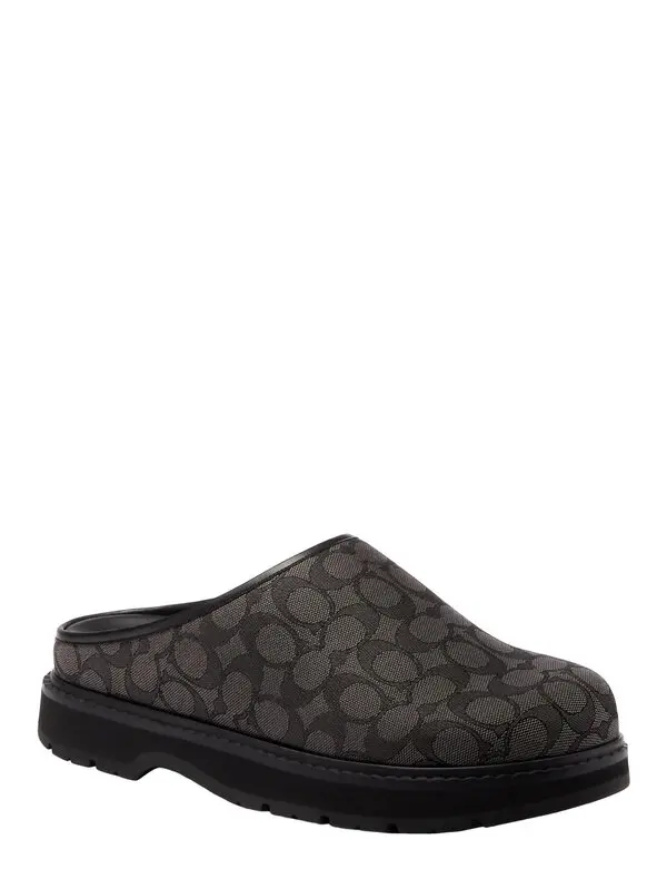 COACH Sport Clog In Signature Jacquard - Graphite/black