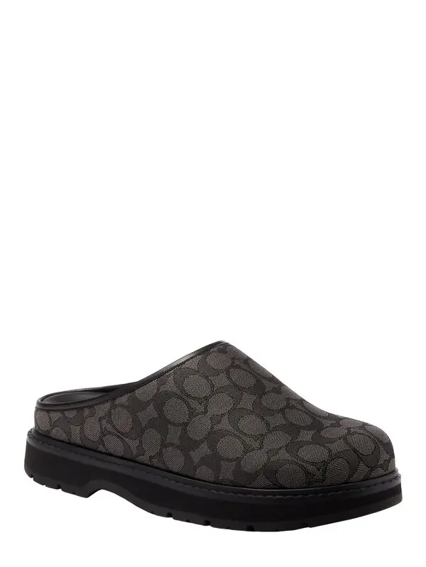 COACH Sport Clog In Signature Jacquard - Graphite/black